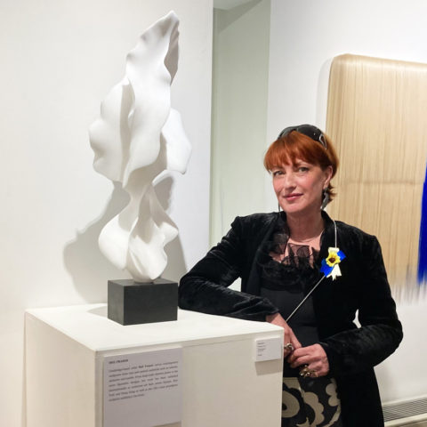 Mel Fraser, MRSS, stunning contemporary stone sculpture.